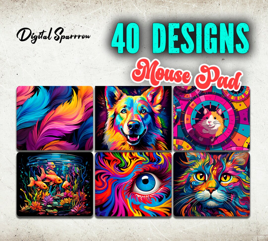 Mousepad Sublimation Designs Png Bundle, Mouse Pad Png, Instant Digital ...