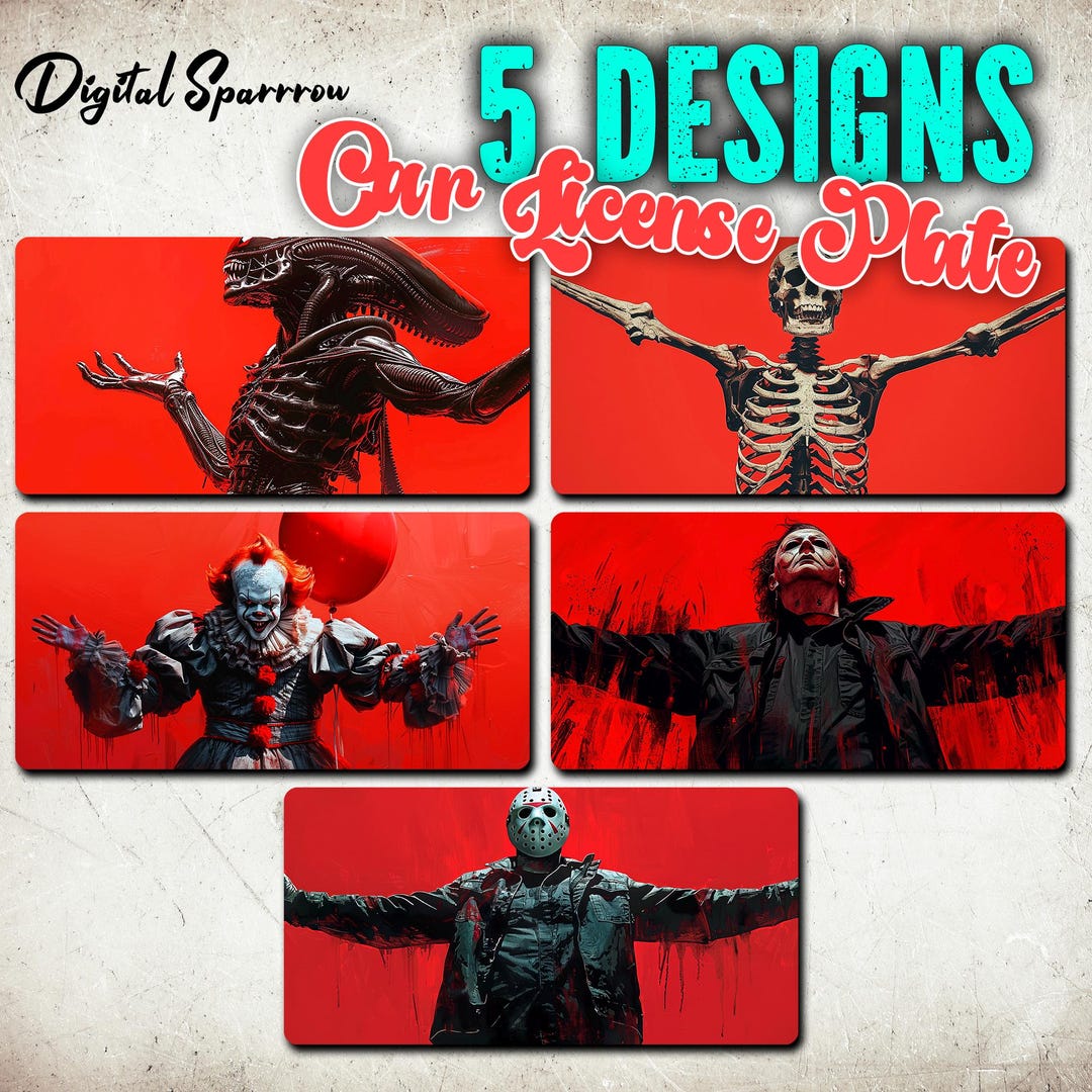 Halloween License Plate Png, Sublimation License Plate Designs, Car ...