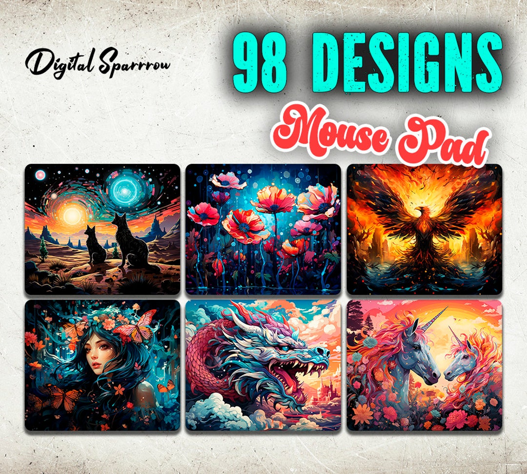 Mousepad Sublimation Designs Png Bundle, Mouse Pad Png, Instant Digital ...