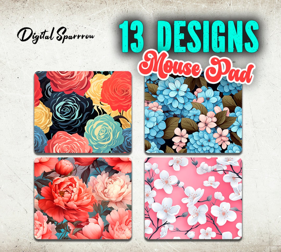 Mouse Pad Sublimation Design Bundle, Mouse Pad Template, Mouse Pad ...