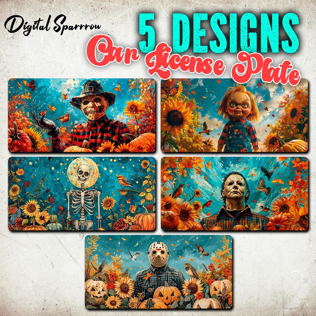 Halloween License Plate Png, Sublimation License Plate Designs, Car ...