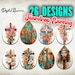 Christian Teardrop Earrings Png Sublimation Design Bundle, Teardrop ...
