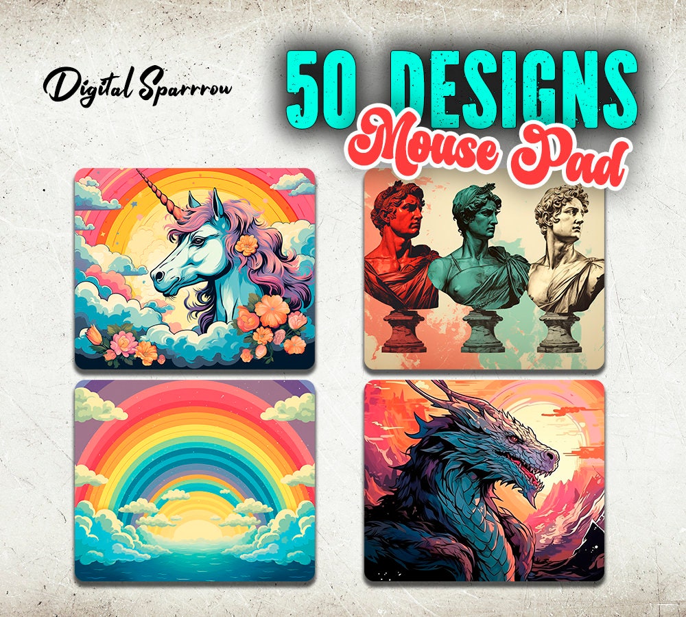 Mouse Pad Sublimation Design Bundle Mouse Pad Template Gamer - Etsy