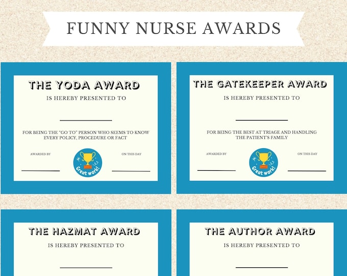 Funny Office Coworker Awards, Funny Employee Award Printable Bundle ...