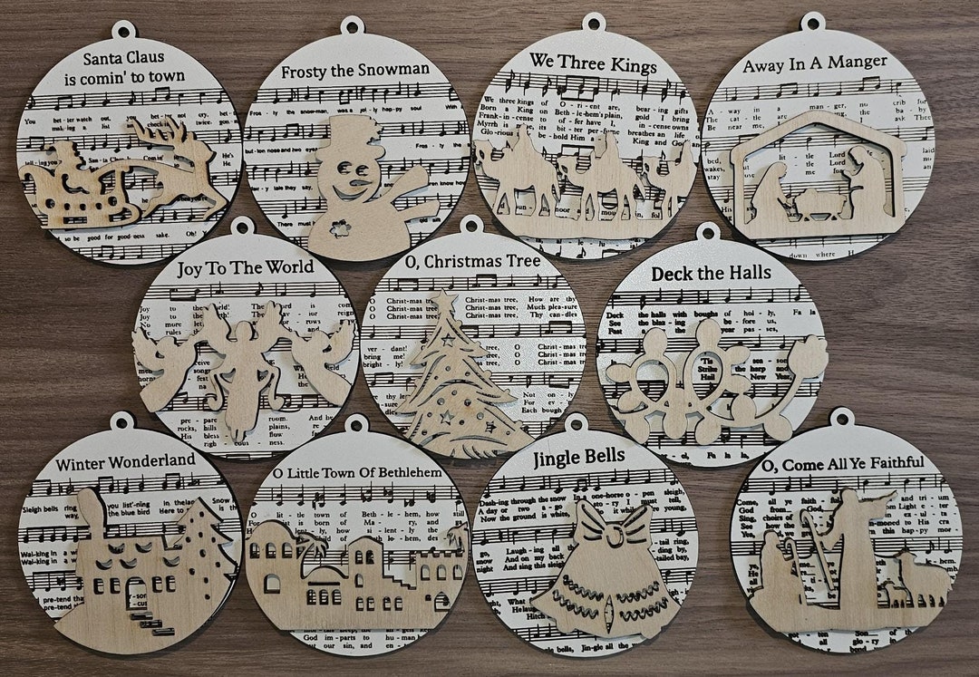 Wooden Christmas Carol Tree Decoration - Etsy