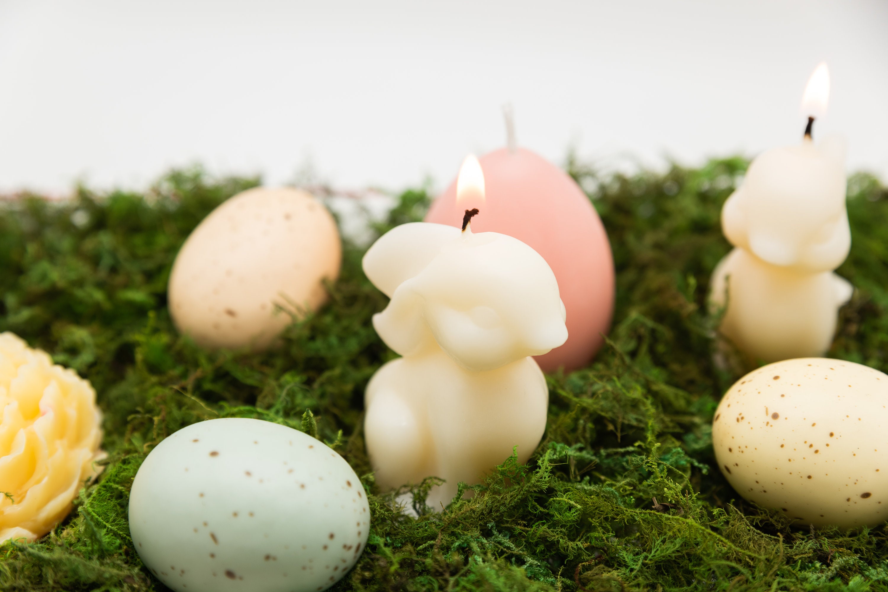 Easter Bunny Candle/ Pillar Candle/unscented Candles/ Table Setting ...