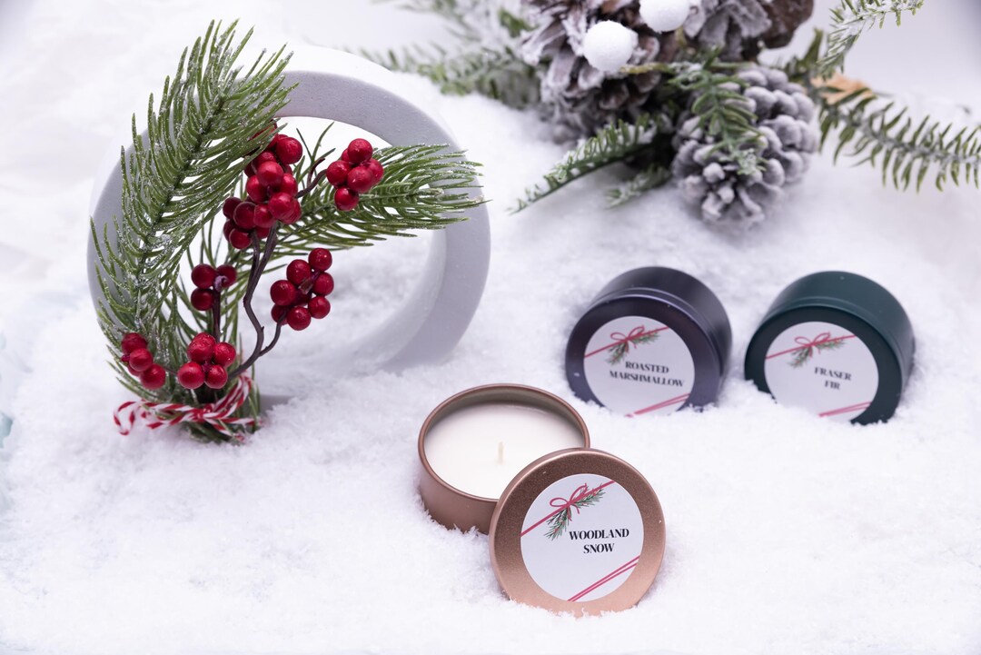 Christmas Candle Trio/mini Candle Set/ Travel Candle/gift for Her ...