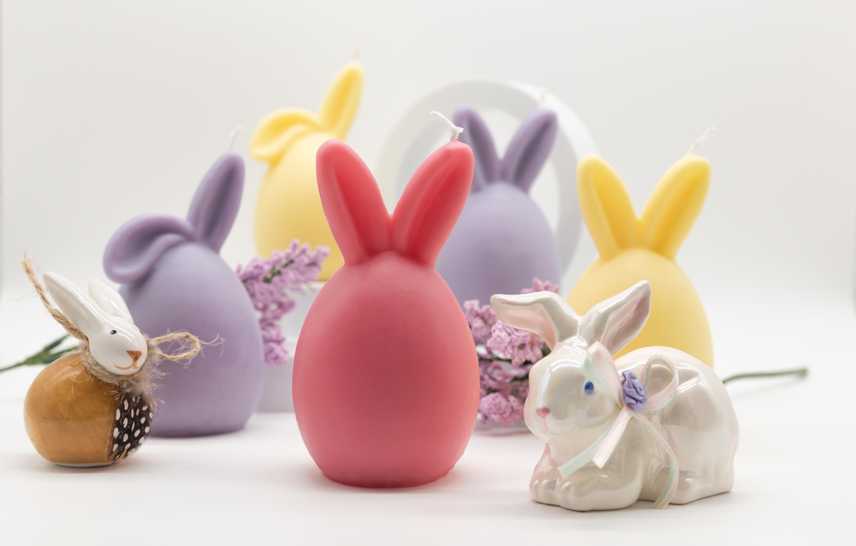 Easter Bunny Ears Candle, Cute Bunny, Easter Egg, Spring Candle Easter ...