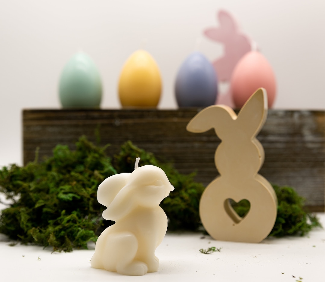 Easter Bunny Candle/ Pillar Candle/unscented Candles/ Table Setting ...