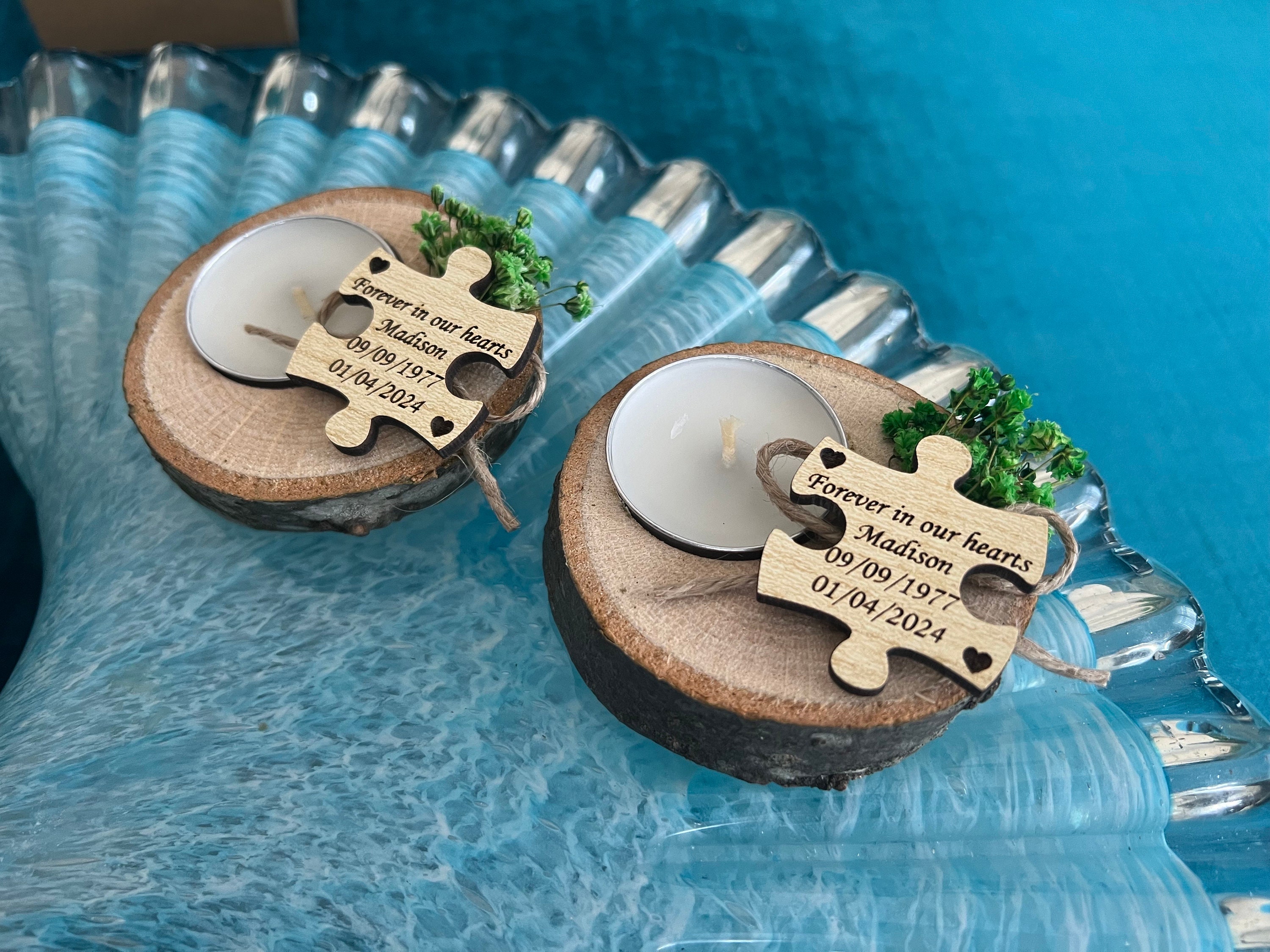Bulk Funeral Favors, Personalized Funeral Favors Tealight Holders ...