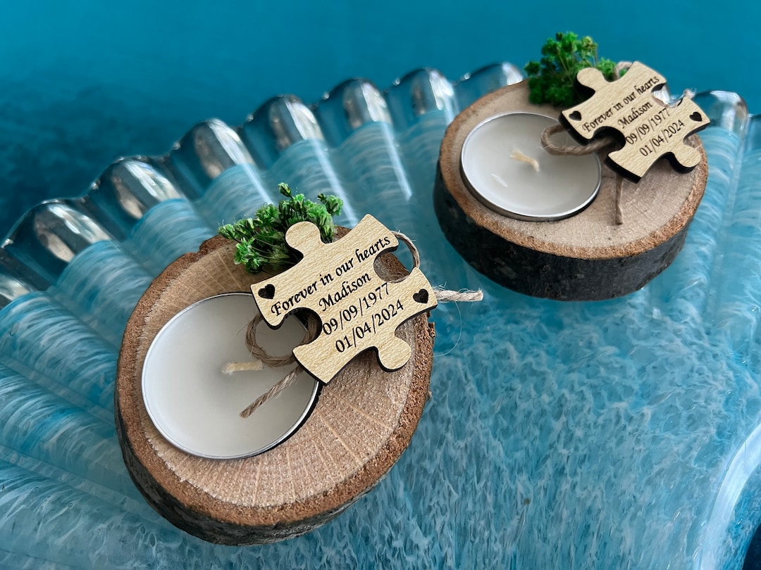 Bulk Funeral Favors, Personalized Funeral Favors Tealight Holders ...