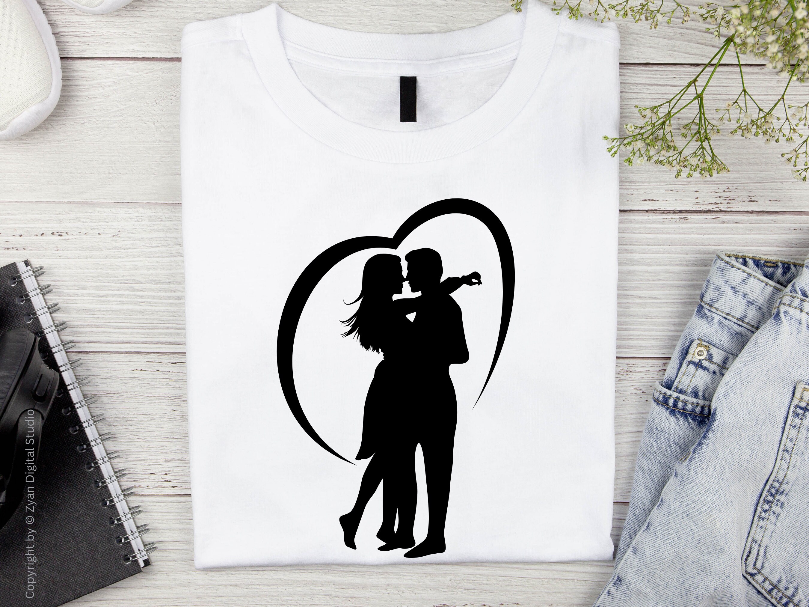 Couple Silhouette Png, Svg Ai, T-shirt Design, Png Sublimation, Cricut ...