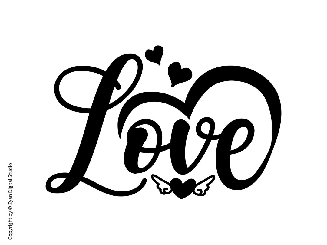 Love Word Silhouette Png, Svg Ai, T-shirt Design, Png Sublimation ...