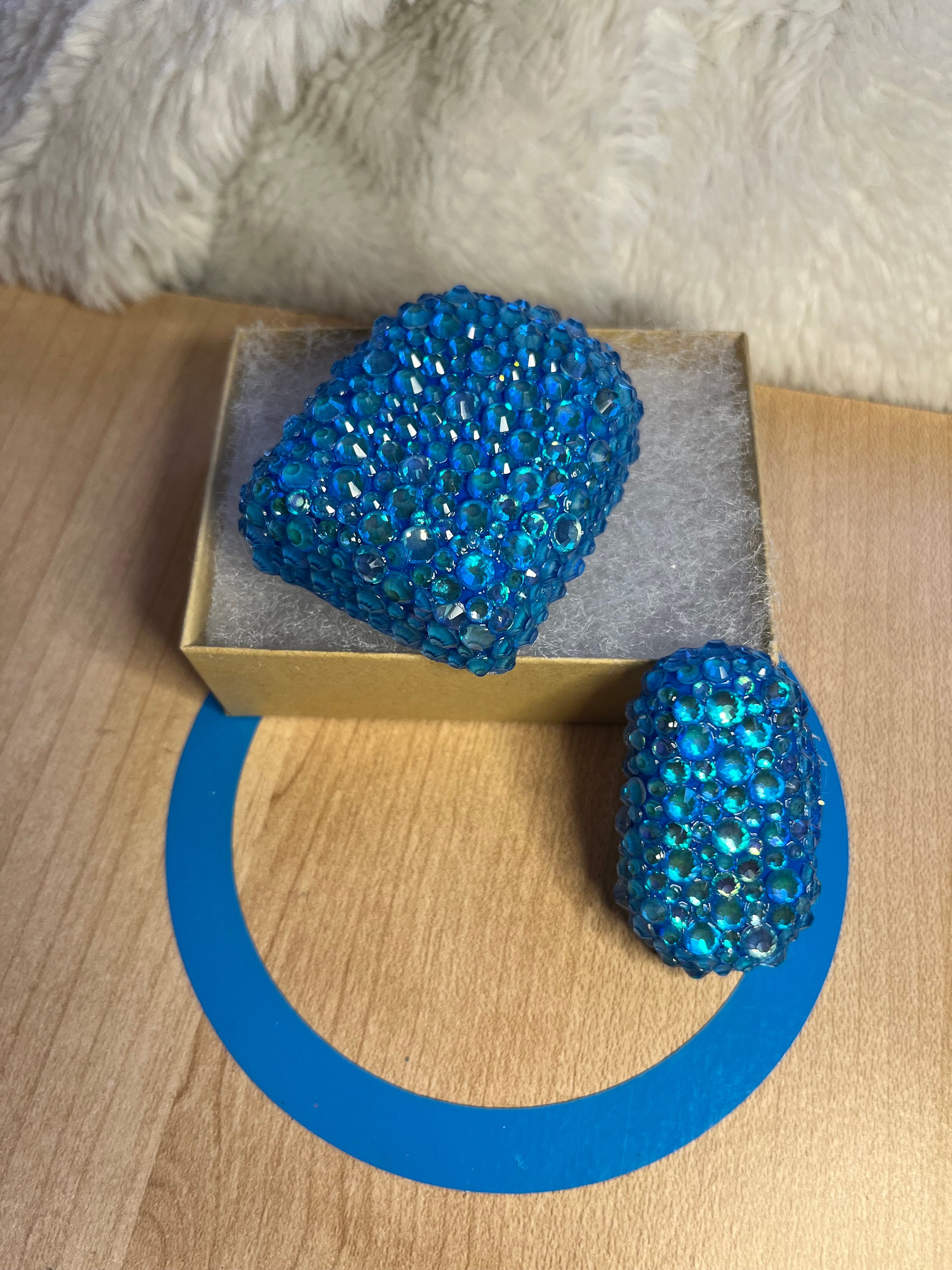 Original© Omnipod Cover Reusable Dexcom G6 Cover Lustrous Blue Crystal Diabetes Awareness