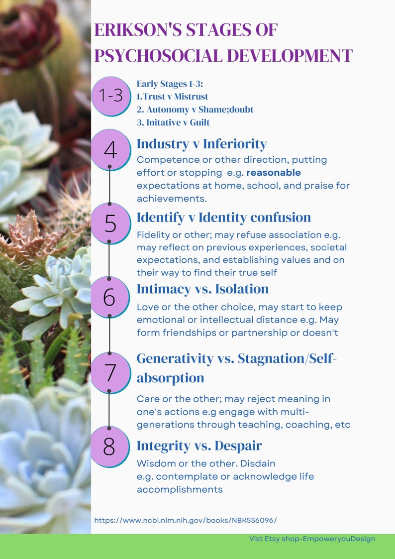 Stages of Psychosocial Development - Etsy