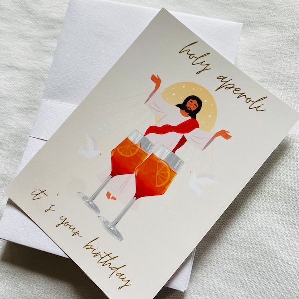 Holy Aperol Birthday Card - Etsy Australia