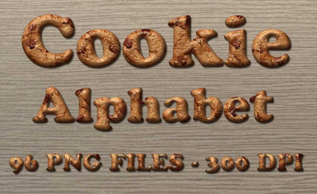 Realistic Cookie Alphabet PNG, Cookie Alphabet Clipart, Cookie Letters ...