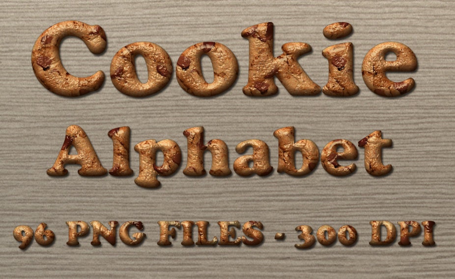 Realistic Cookie Alphabet PNG, Cookie Alphabet Clipart, Cookie Letters ...