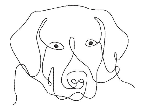 Labrador Dog Embroidery Design, Animal Embroidery Design, Dog Machine ...