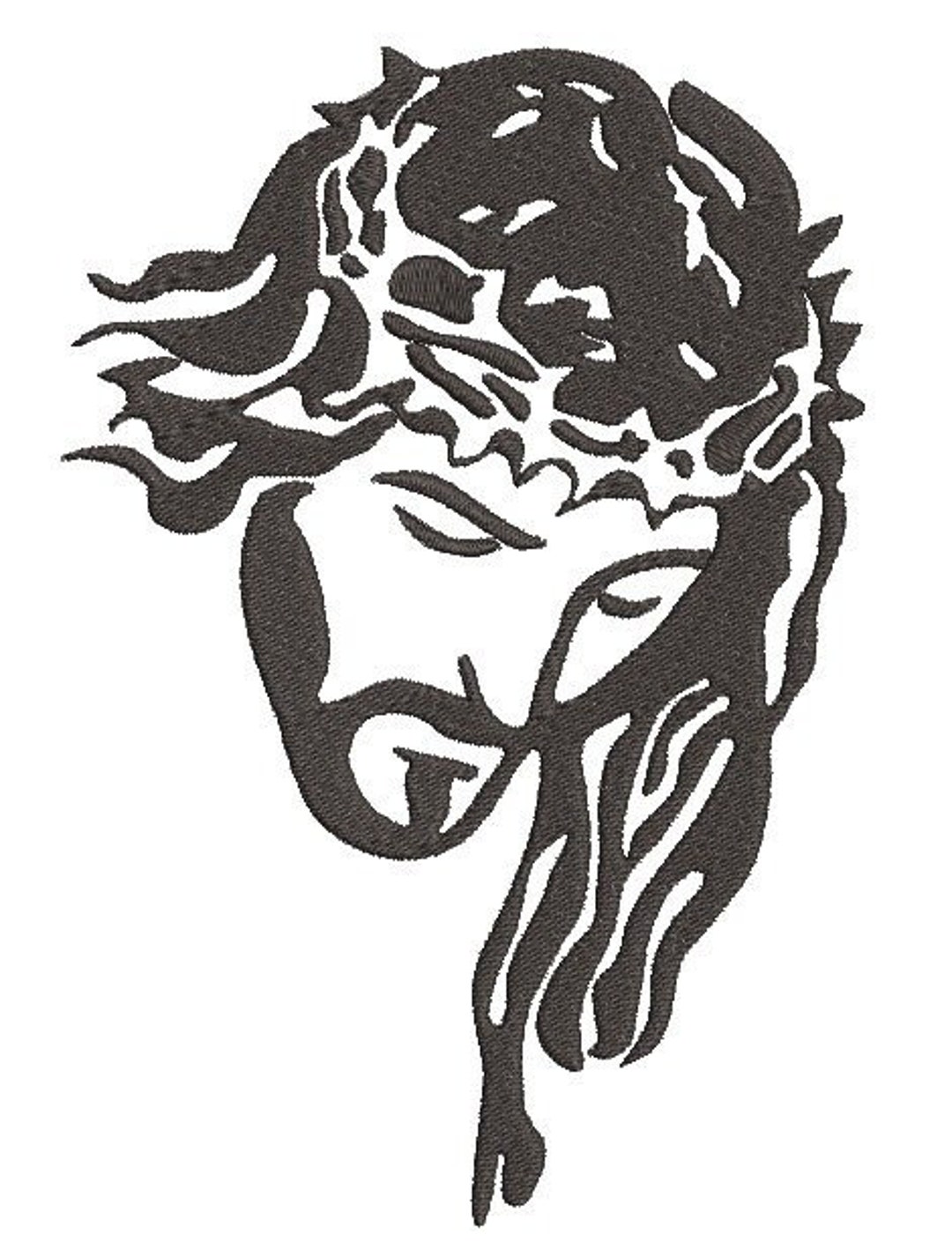 Jesus Face Embroidery Design, Jesus Machine Embroidery Design, Easter ...