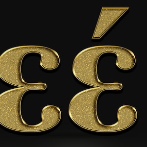 Greek Gold Glitter Alphabet PNG - SVG, Greek Bling Alphabet Clipart ...