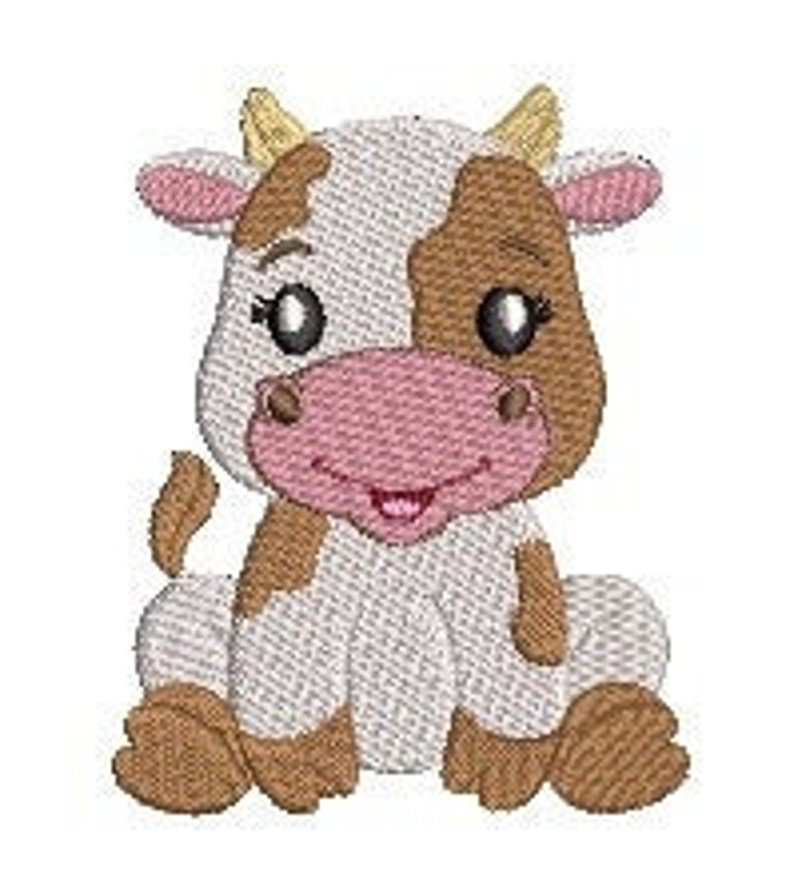 Cute Baby Cow Embroidery Design, Animal Machine Embroidery Design, 6 ...
