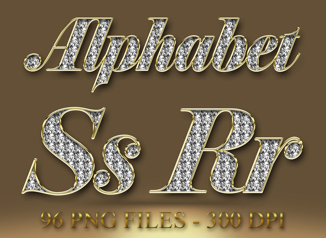 Silver Diamond Alphabet PNG, Deluxe Alphabet Clipart, Diamond Letters ...