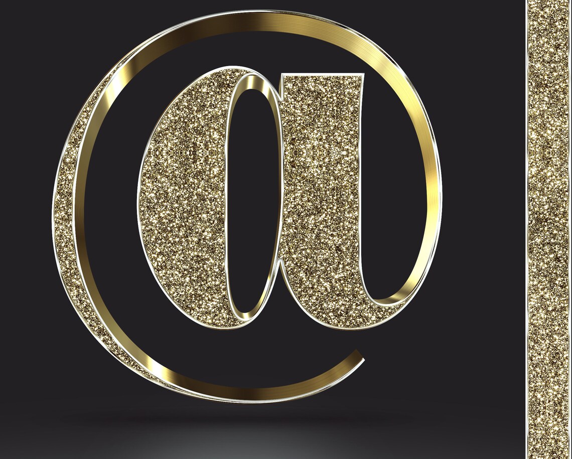3D Glamor Gold Glitter Alphabet PNG, Deluxe Alphabet Clipart, Gold ...