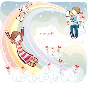 Set of 10 Romantic Love Couple Cartoon Collection 4, Illustration ...