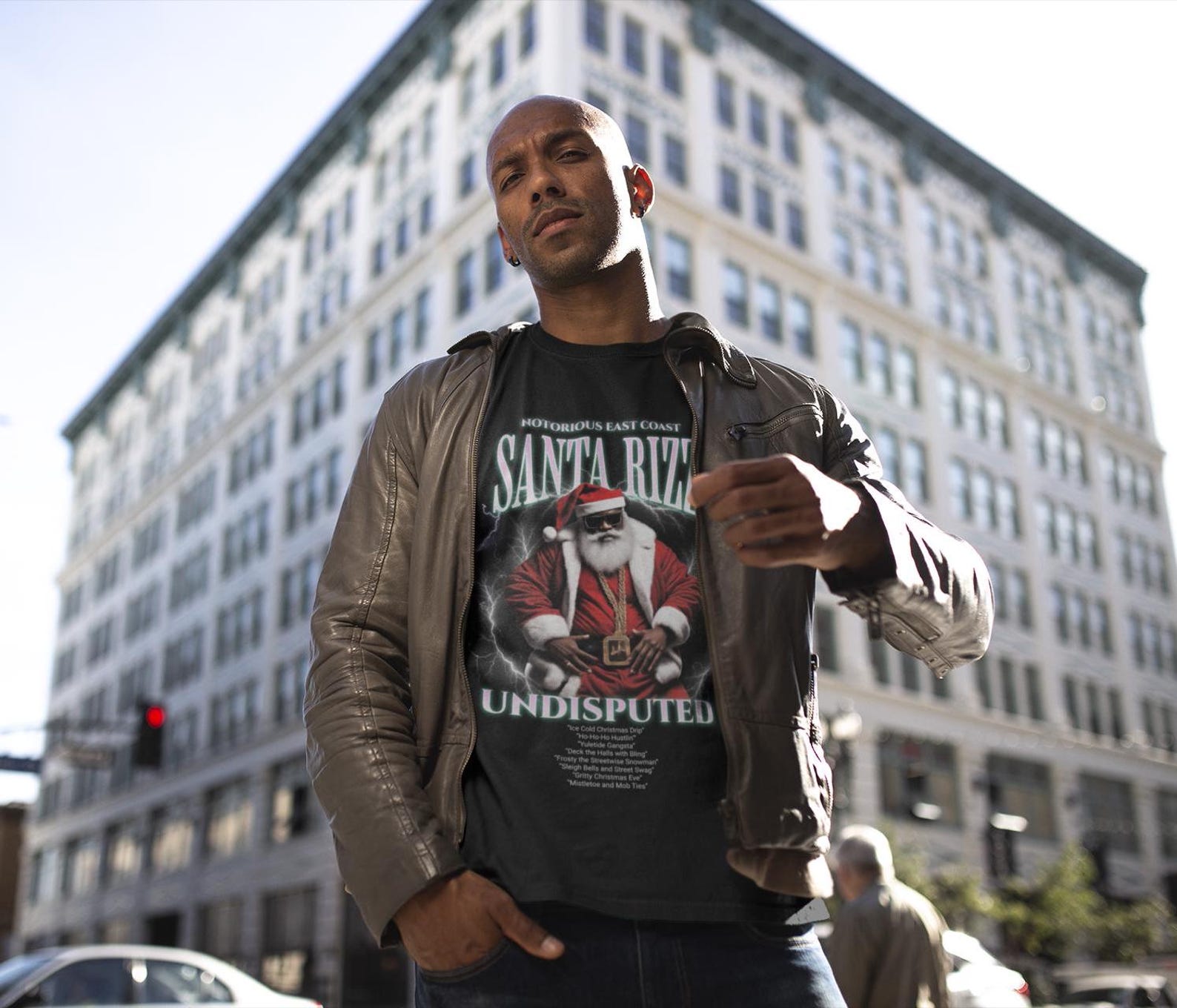 Notorious East Coast Santa Rizz Funny Christmas Bootlegt-shirt - Etsy