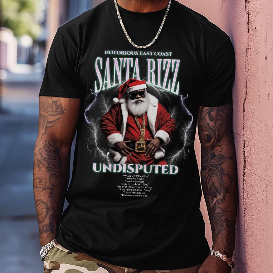 Notorious East Coast Santa Rizz Funny Christmas Bootlegt-shirt - Etsy