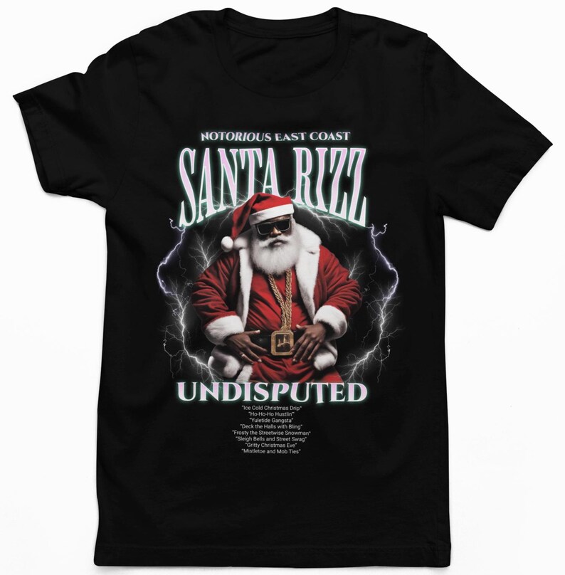Notorious East Coast Santa Rizz Funny Christmas Bootlegt-shirt - Etsy
