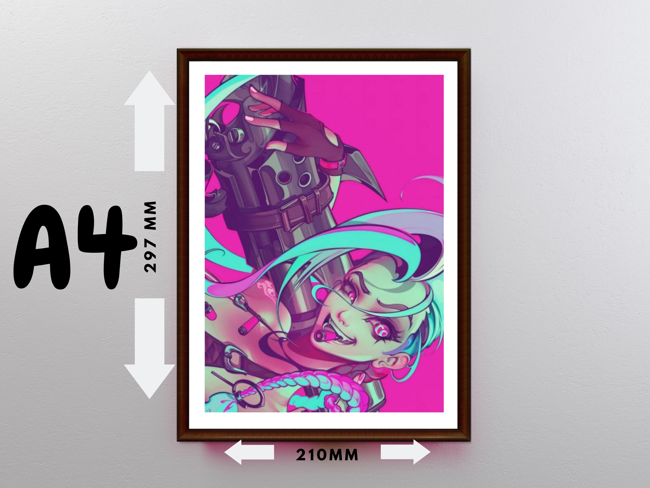 Printable Poster Jinx Folio Size A4 League of Legends Print - Etsy