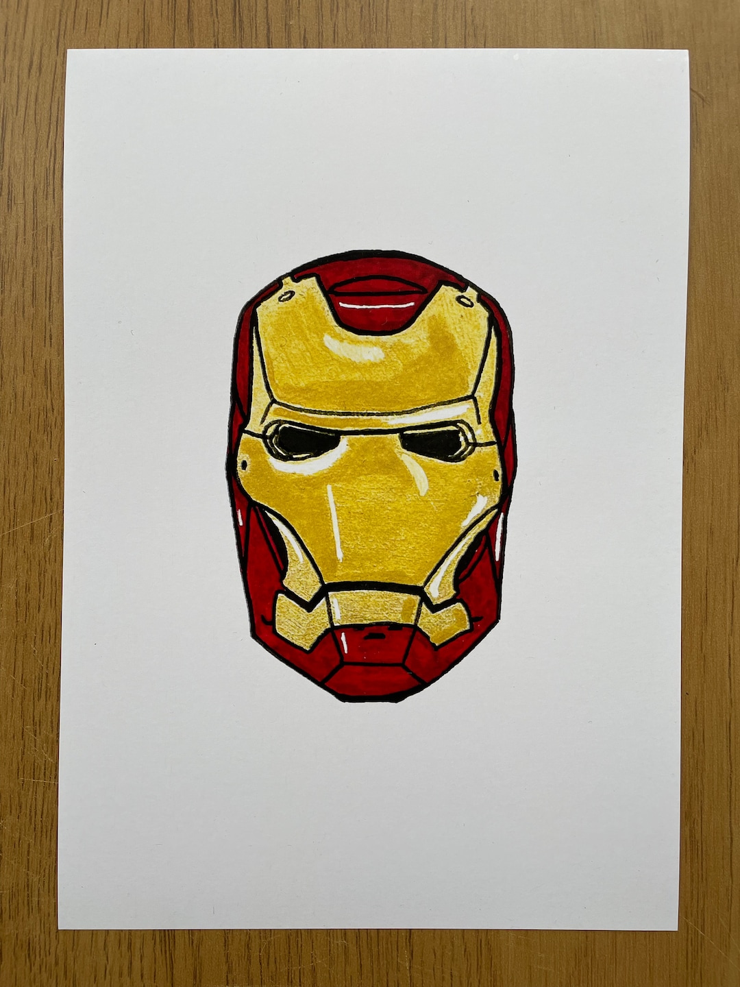 Iron Man Mask Art Print - Etsy