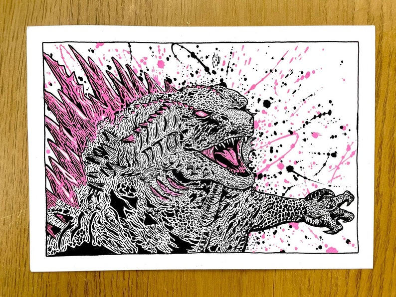 Godzilla Print - Etsy