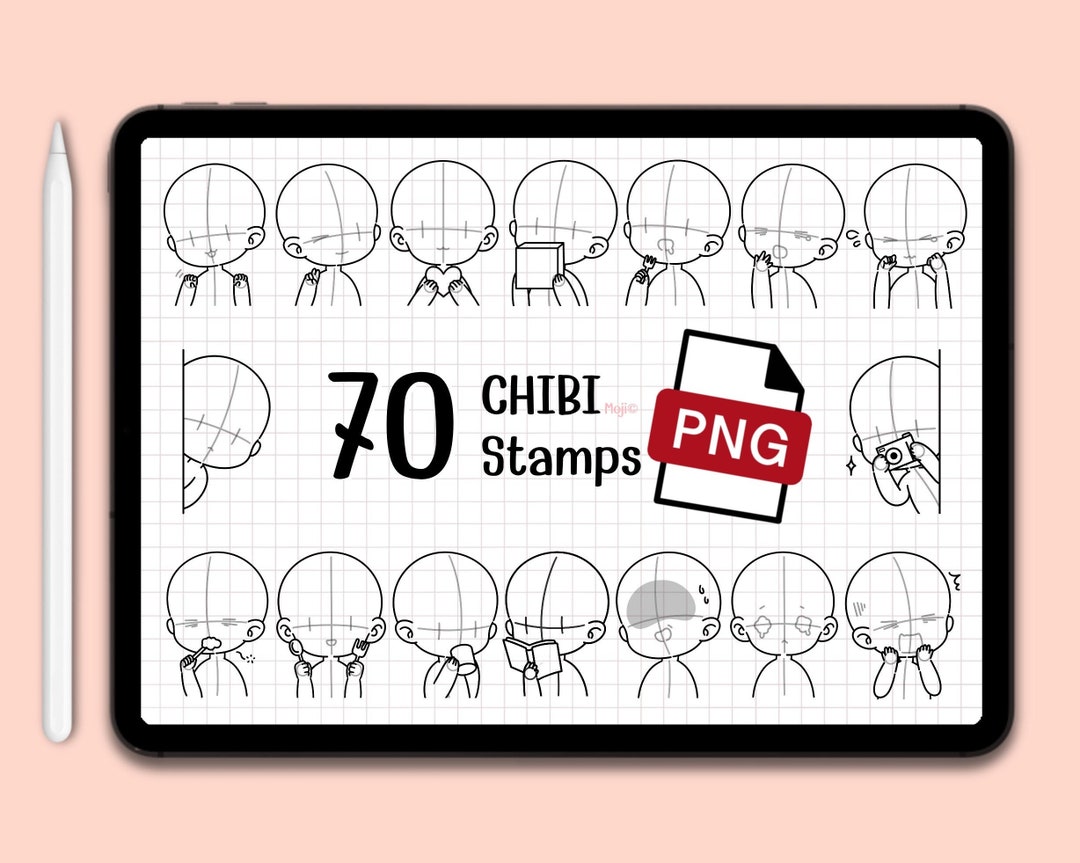 Buy 70 Chibi Half Body PNG Chibi Character Brush PNG Figure Online in ...