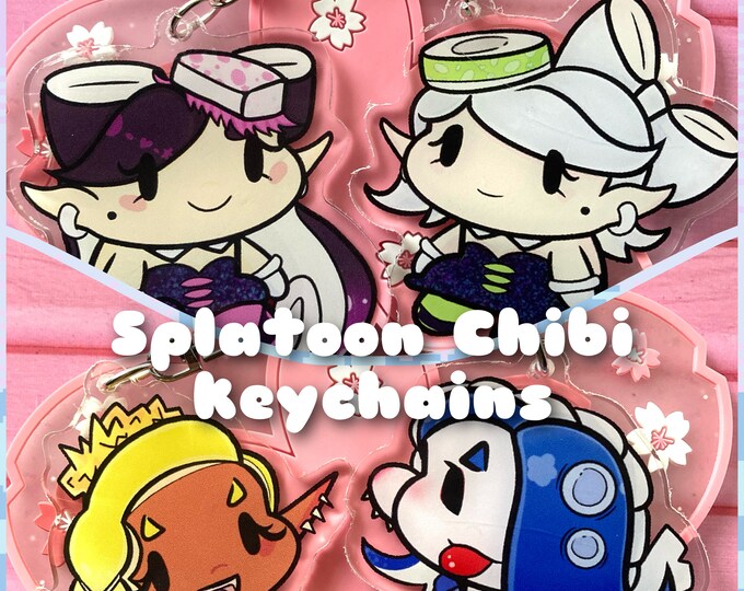 Double Sided Splatoon Idol Chibi Keychains - Callie, Marie, Frye - Etsy