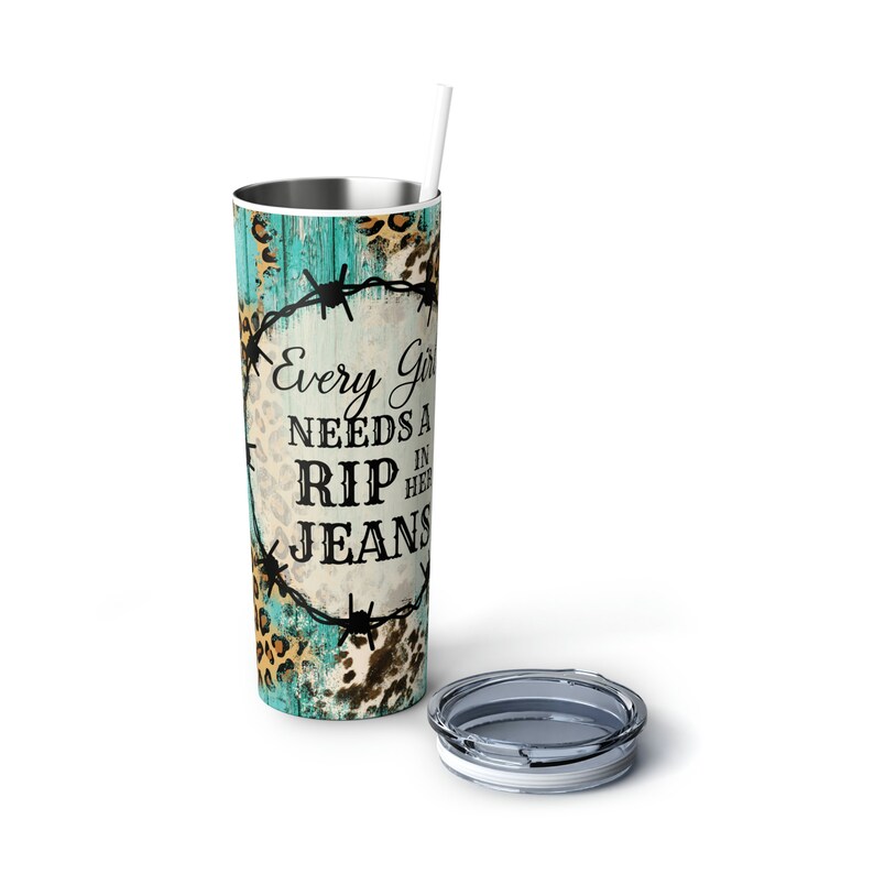 20 Oz Skinny Tumbler Rip in Her Jeans Beth Dutton Rip Yellowstone ...