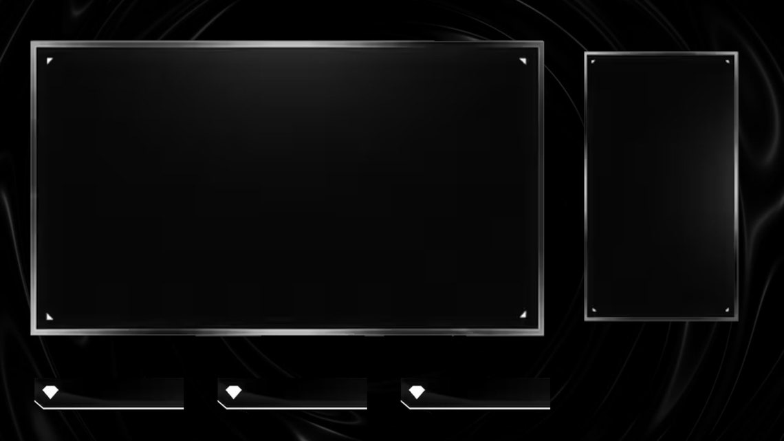Black and White Stream Overlays Minimal Animated Stream Overlays Twitch ...