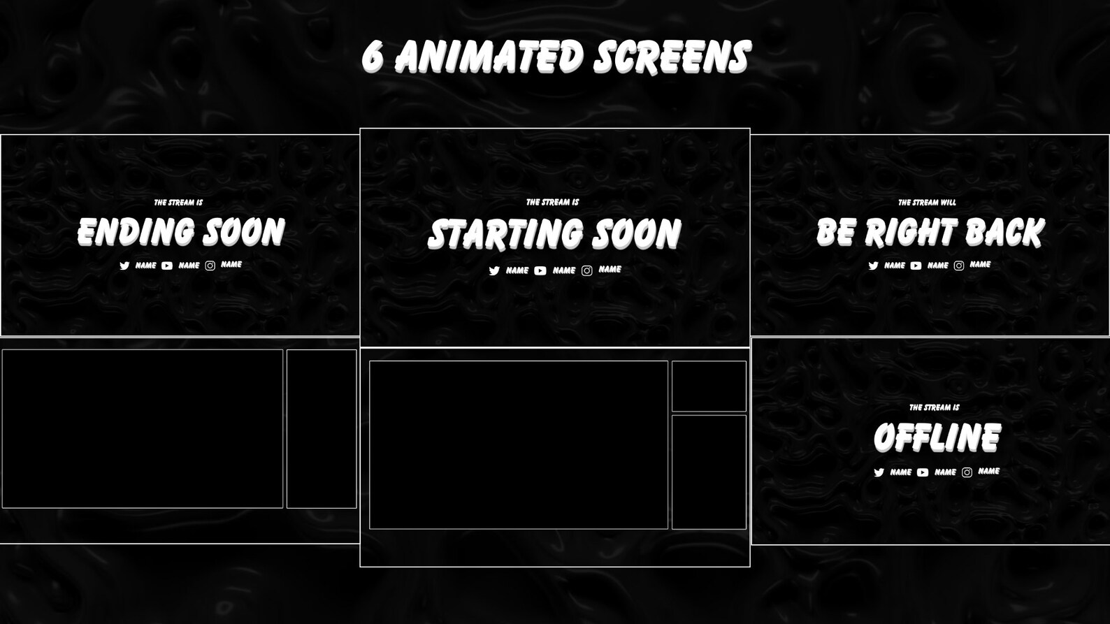 Minimal Stream Overlays Minimal Overlays Animated Stream Overlays Black ...