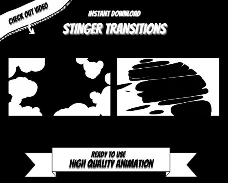 Black and White Streaming Transitions *best Quality (4k)* [made for All ...