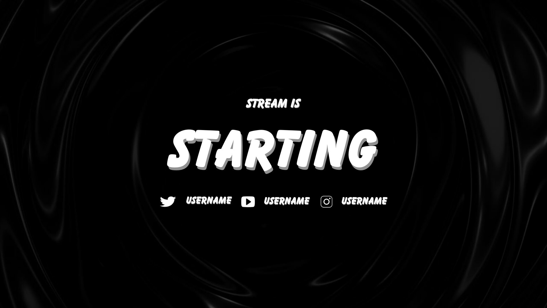 Black and White Stream Overlays Minimal Animated Stream Overlays Twitch ...