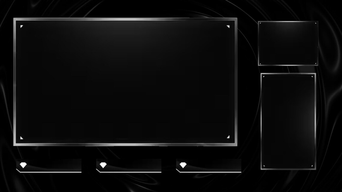 Black and White Stream Overlays Minimal Animated Stream Overlays Twitch ...