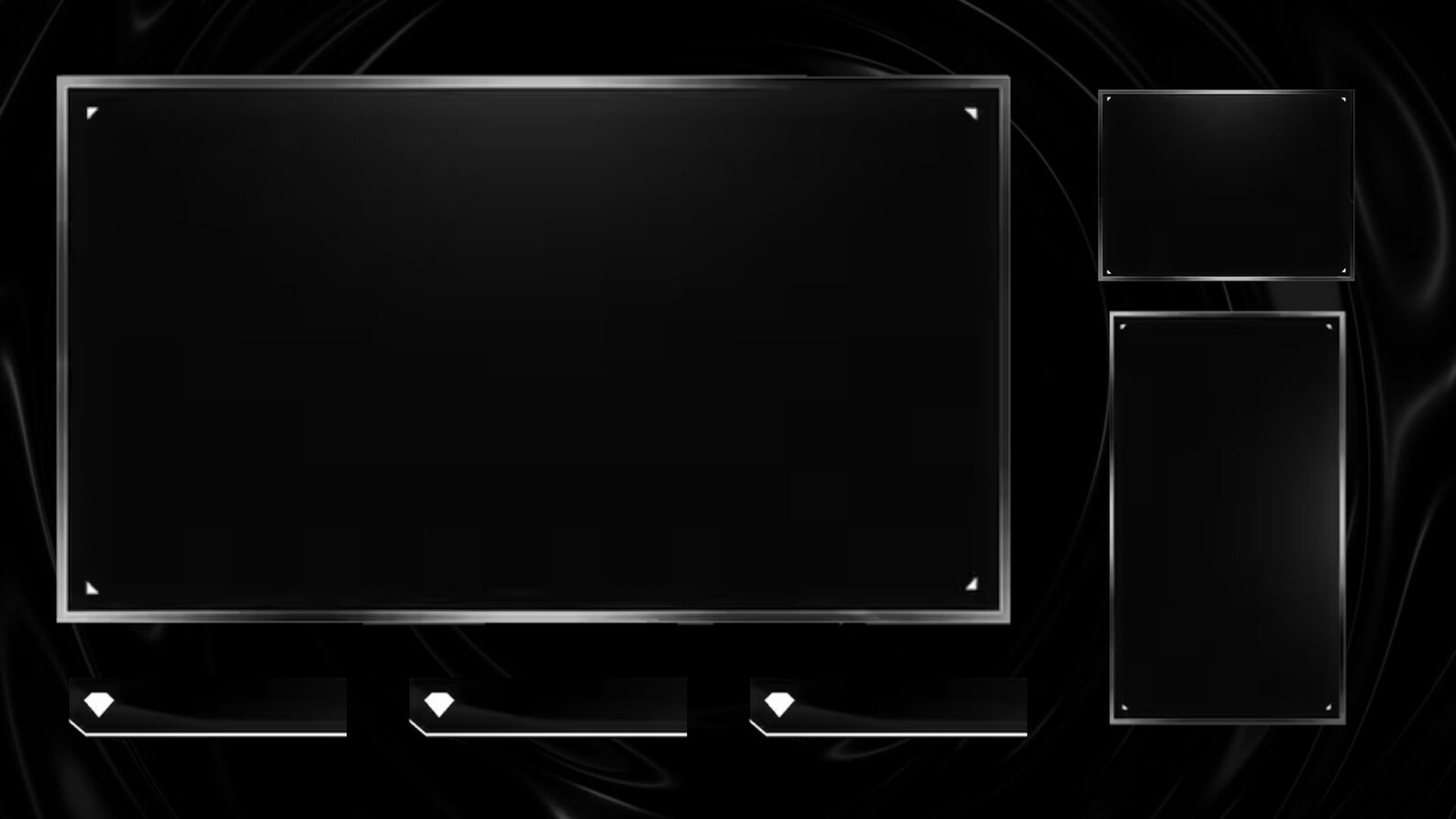Black and White Stream Overlays Minimal Animated Stream Overlays Twitch ...