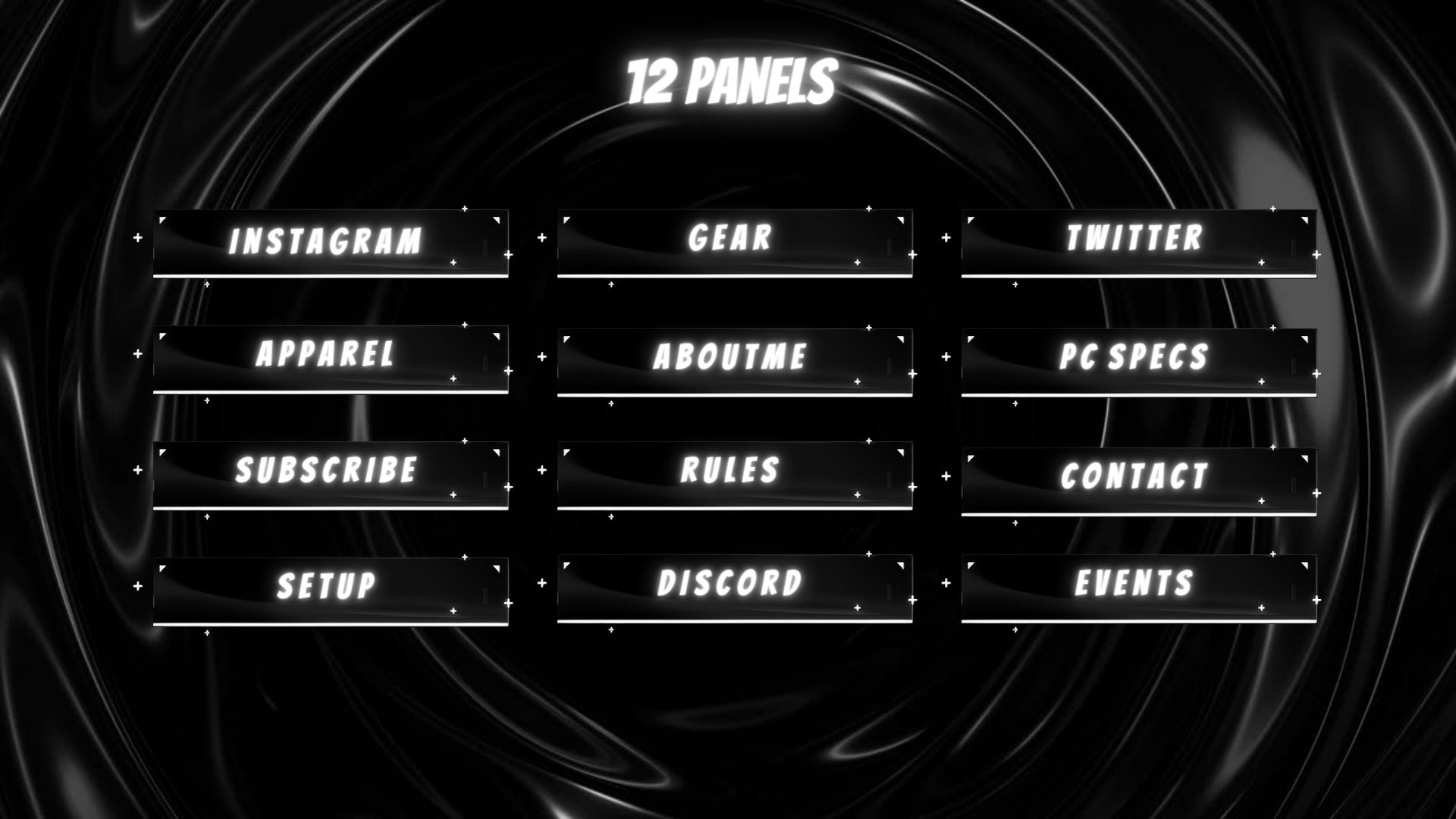 Fully Customizable Minimal Dark Streaming Overlays *includes 2 ...