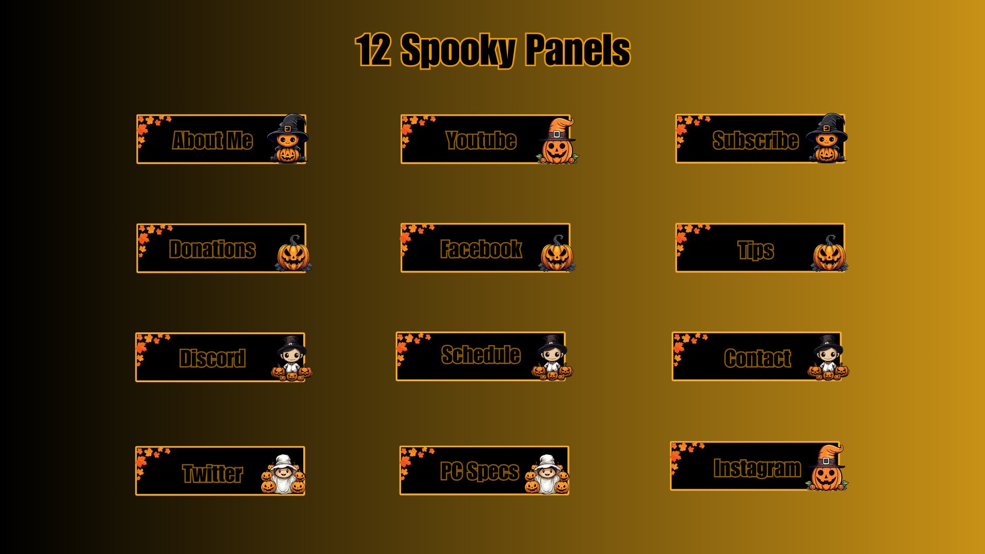 Halloween Stream Overlays Animated Stream Screens Halloween Style ...