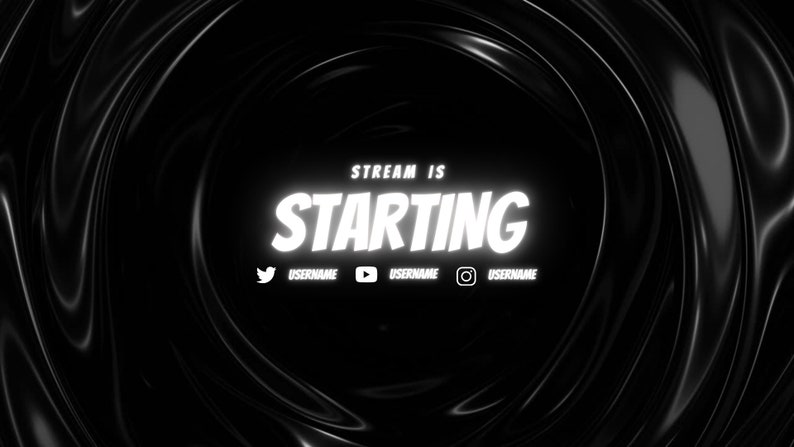 Fully Customizable Minimal Dark Streaming Overlays *includes 2 ...