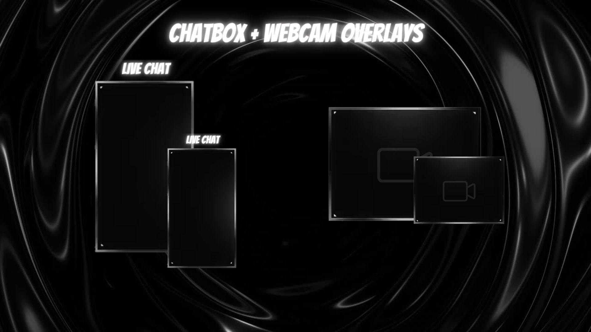 Fully Customizable Minimal Dark Streaming Overlays *includes 2 ...