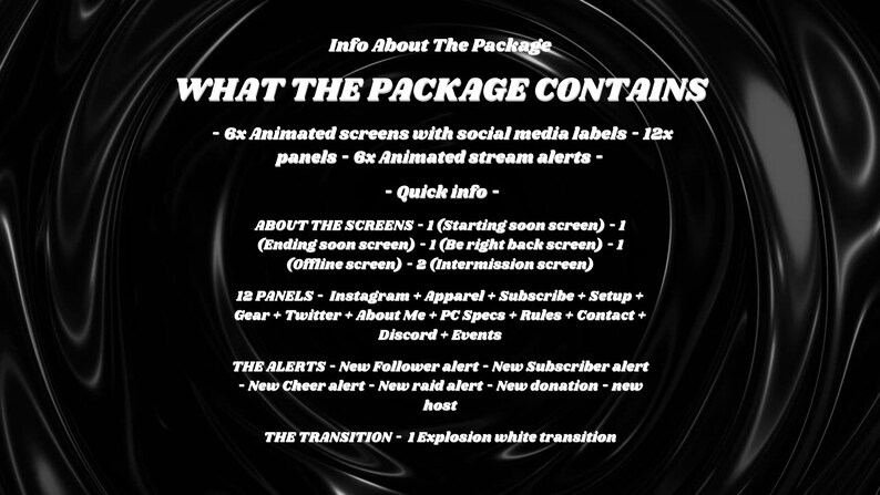 Black and White Stream Overlays Animated Minimal Stream - Etsy