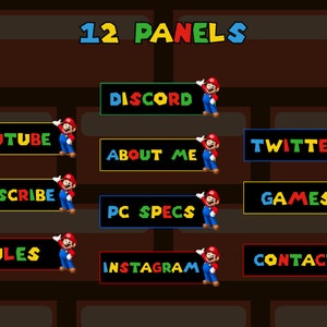Lofi Fully Animated Super Mario Streaming Overlays *includes 5 Screens ...